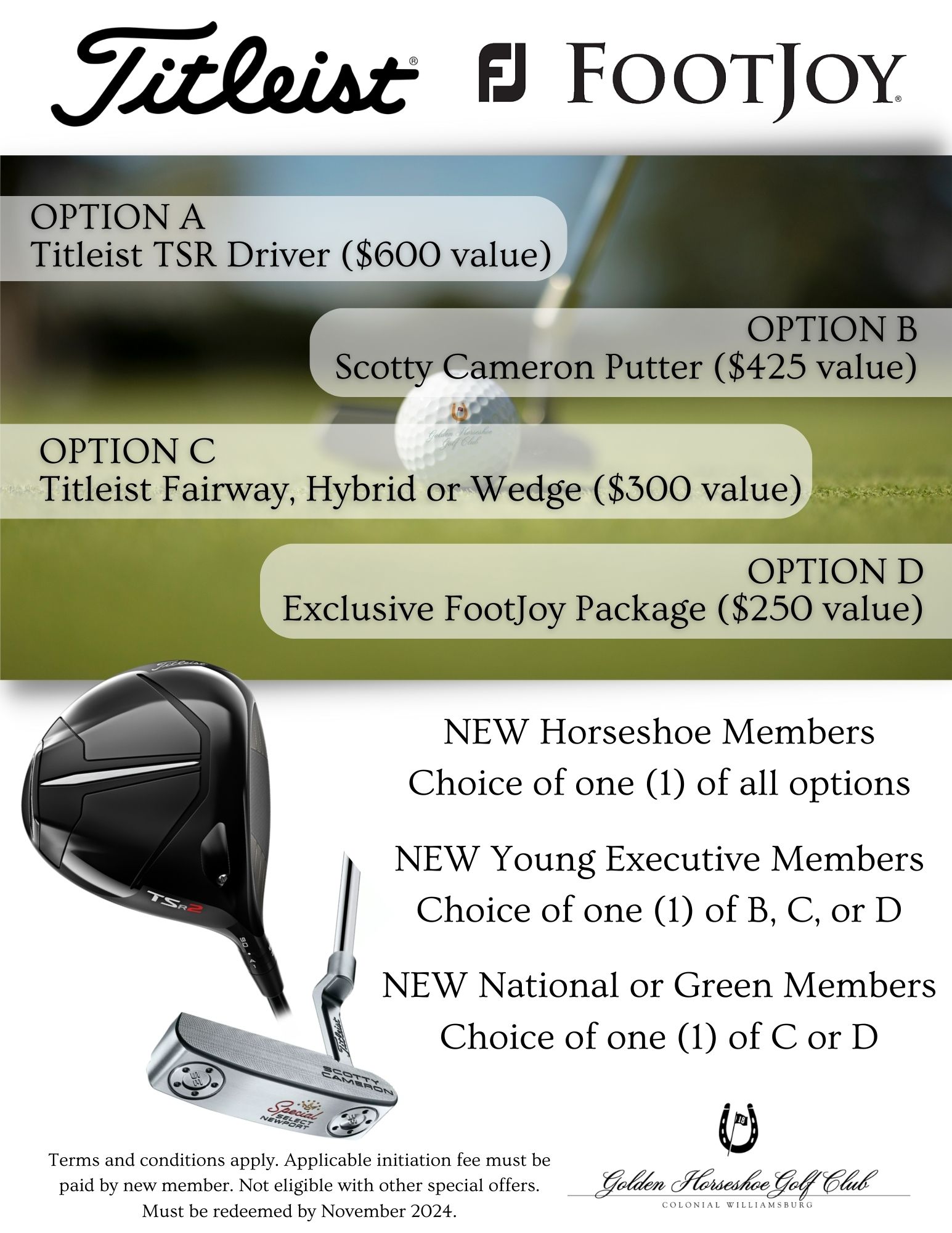 Member's Only - Referral Program - Golden Horseshoe Golf Club - Gold Course